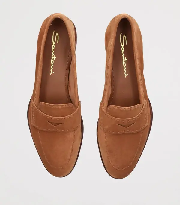 Santoni Suede Marlene Dash Loafers