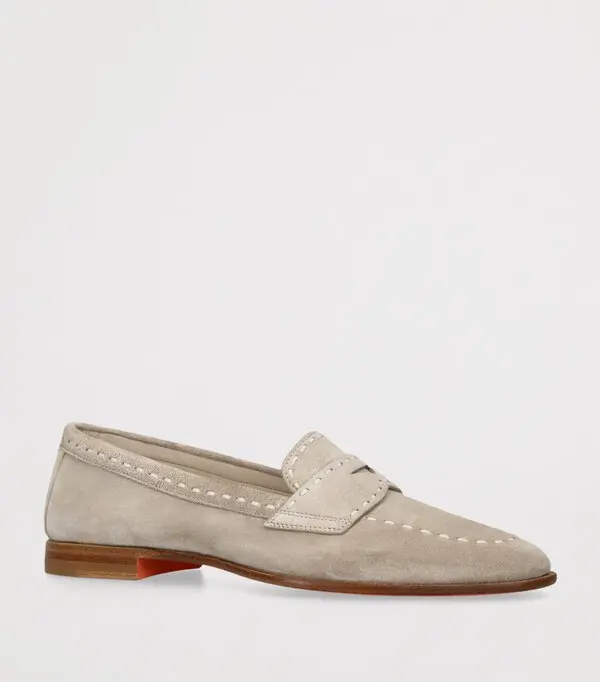 Santoni Suede Marlene Dash Loafers
