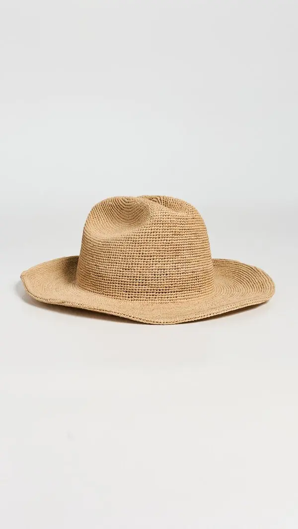 Brixton Odessa Straw Packable Cowboy Hat