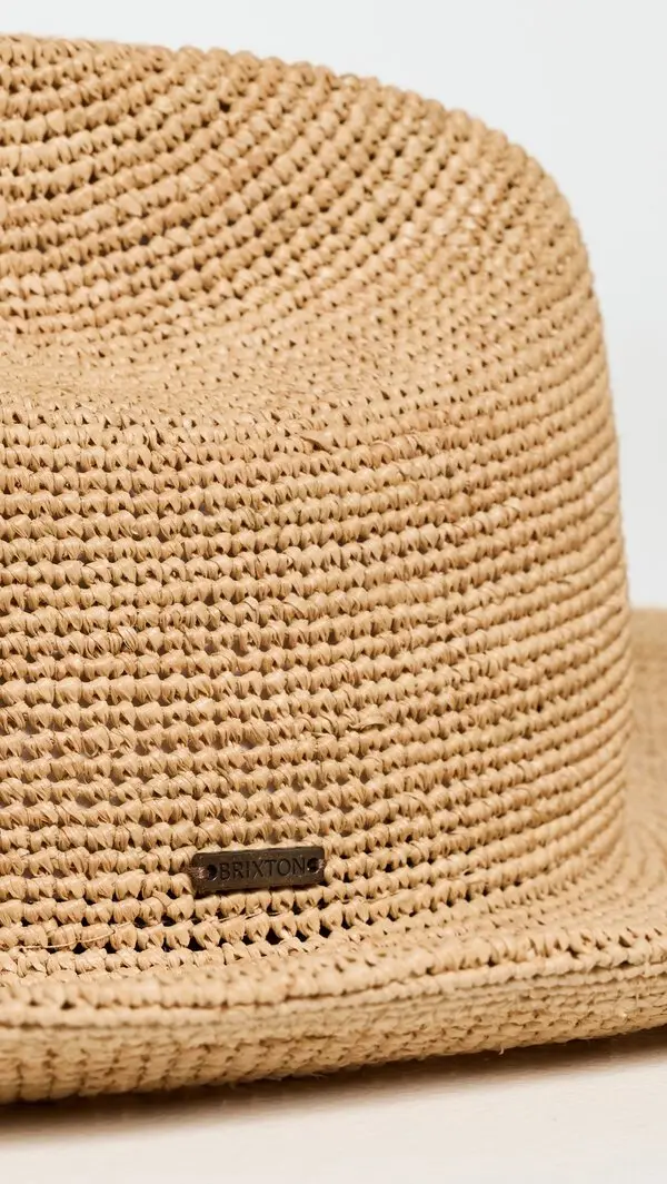 Brixton Odessa Straw Packable Cowboy Hat