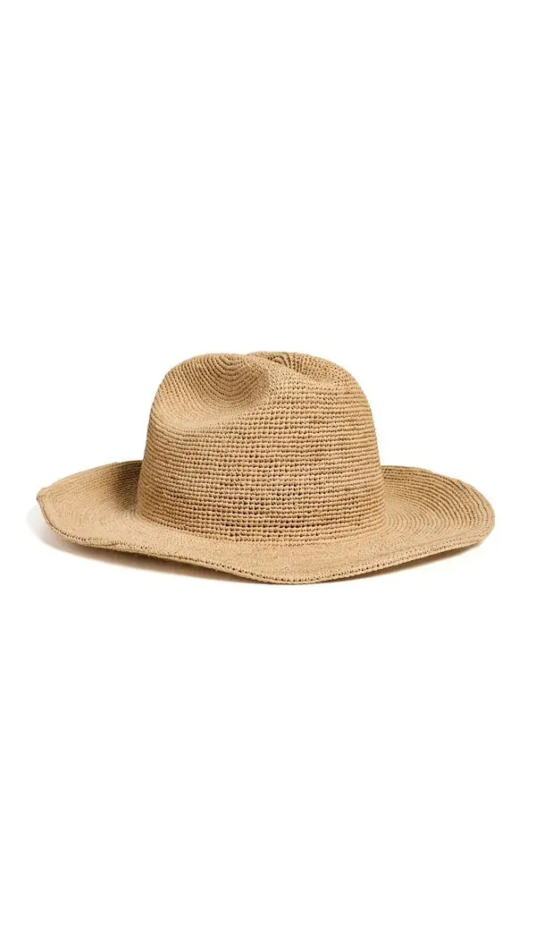 Brixton Odessa Straw Packable Cowboy Hat