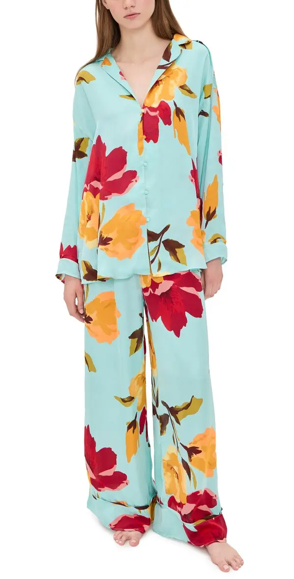 Free People Dreamy Days Pajama Set - Bloomrush Print