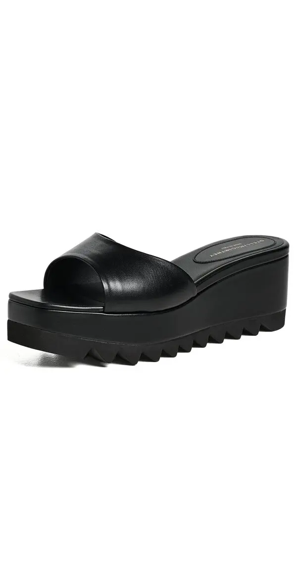 Stella McCartney Sneakelyse Slide Alter Mat Wedges - Black