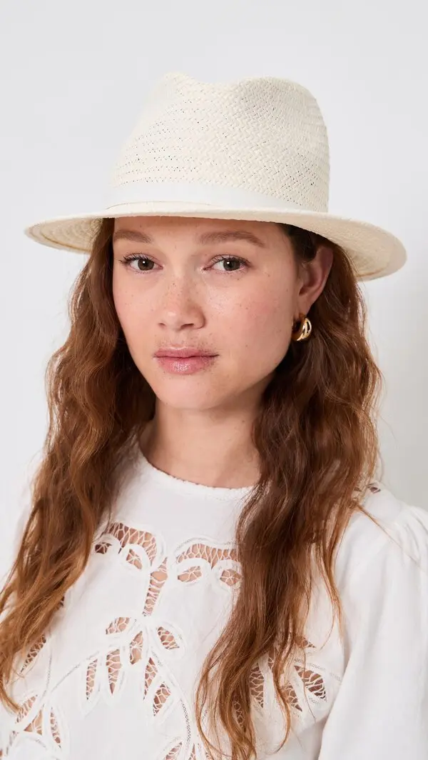 Rag & Bone Packable Straw Fedora - Ivory