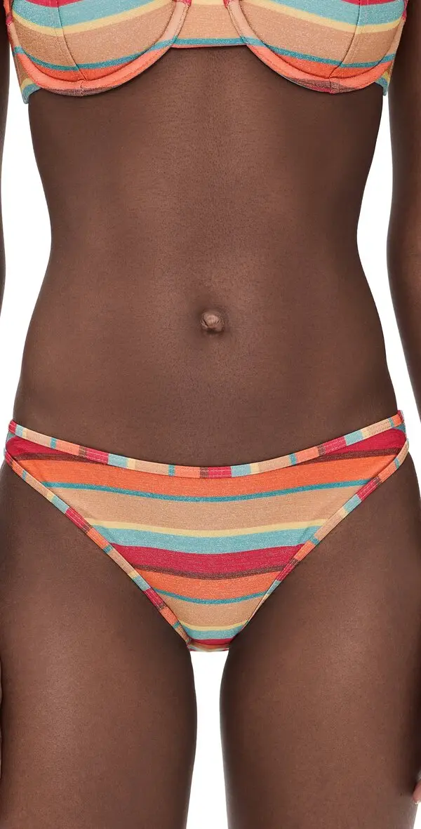 Ramy Brook Striped Isla Bikini Bottoms