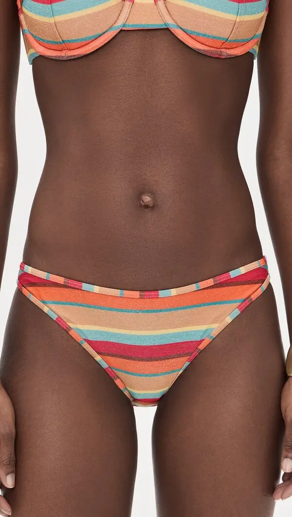 Ramy Brook Striped Isla Bikini Bottoms