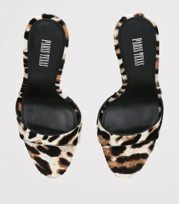 Paris Texas Pony Hair Mules 105 - Brown