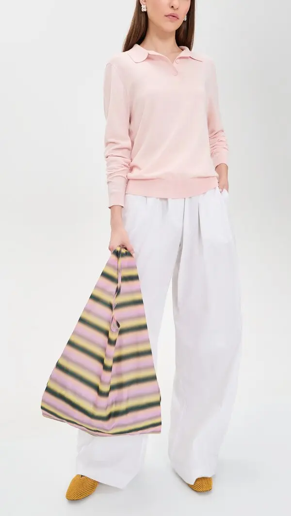 Baggu Ombré Stripe Ripstop Standard Set Of 3 Shopper Bags - Gradient Stripe