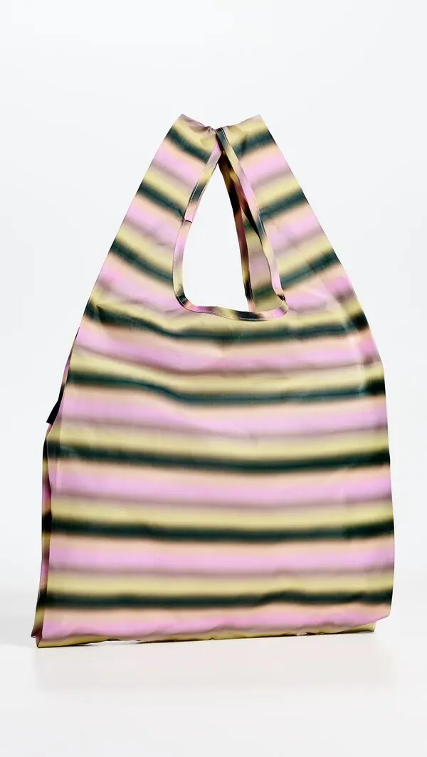 Baggu Ombré Stripe Ripstop Standard Set Of 3 Shopper Bags - Gradient Stripe