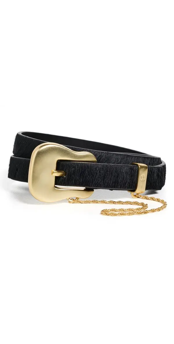 Johanna Ortiz Black Wild Grace Belt - Black/gold
