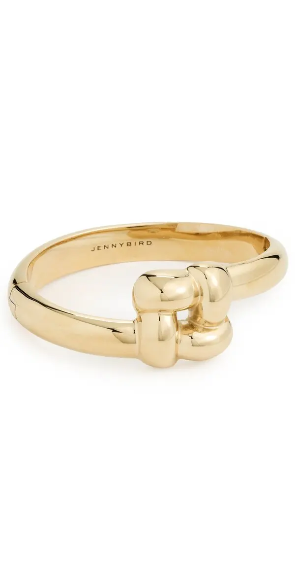 Jenny Bird Woven Square Bangle - High Polish Gold