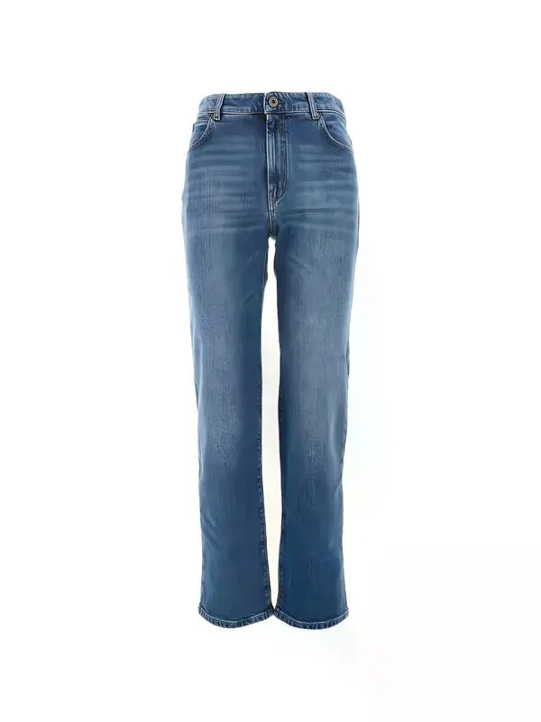 Max Mara Cotton Straight-leg Jeans - Blue