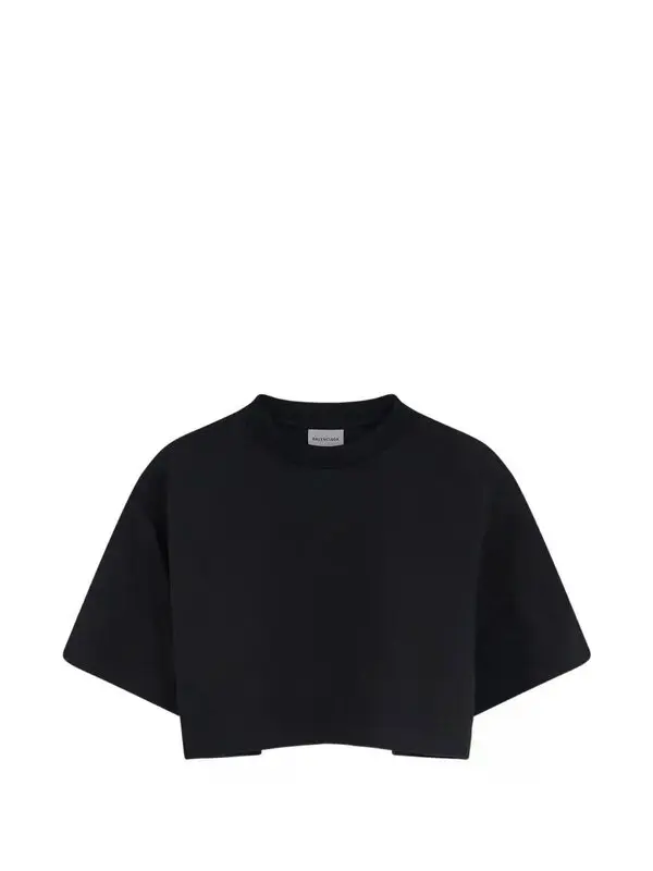 Balenciaga Cropped T-shirt - Black