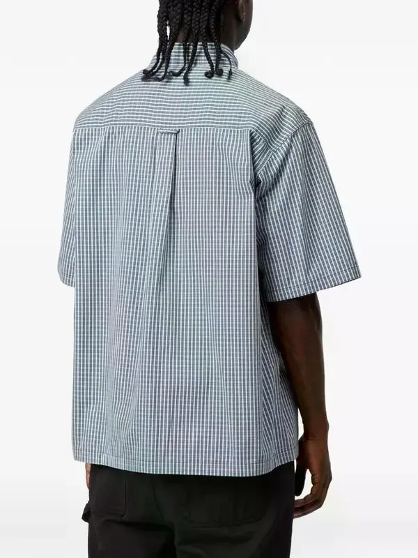 Carhartt Work In Progress Groff Buttoned Checked Shirt - Blue