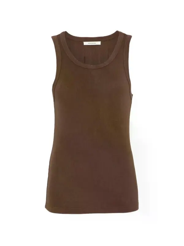 ENTIRE STUDIOS Ribbed Tank Top - Brown