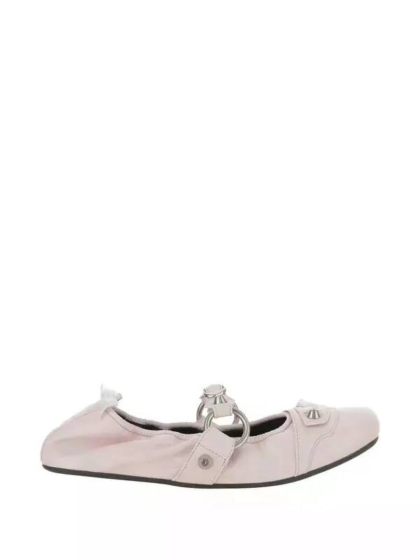 Balenciaga City Ring Buckle Ballet Flats - Pink