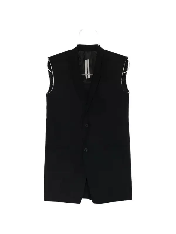 Rick Owens V-neck Gilet - Black