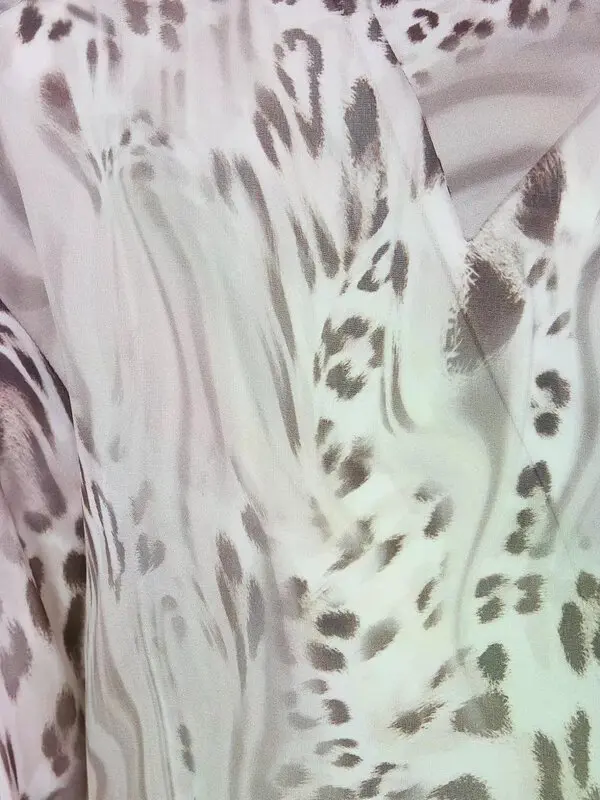 BLUGIRL Animal Print Silk Shirt - Grey