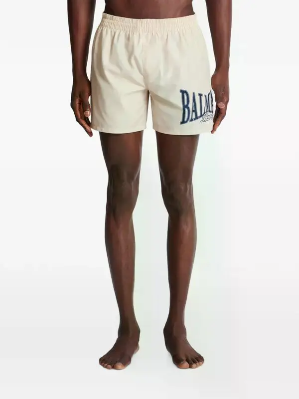 Balmain Printed Swim Shorts - Neutrals