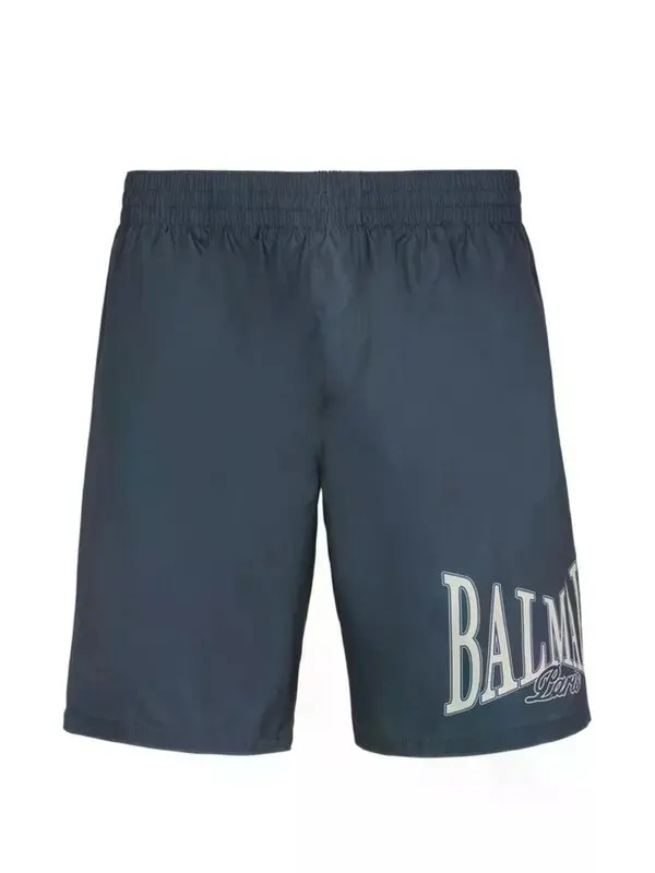 Balmain Logo Swim Shorts - Blue