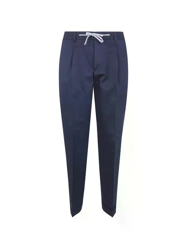 BARBA NAPOLI Roma Drawstring Pleated Trousers