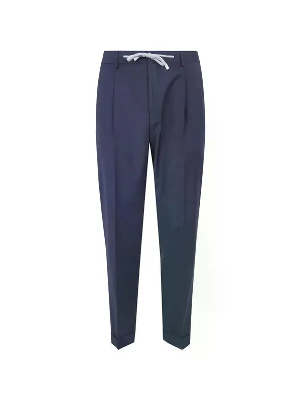 BARBA NAPOLI Roma Drawstring Pleated Trousers