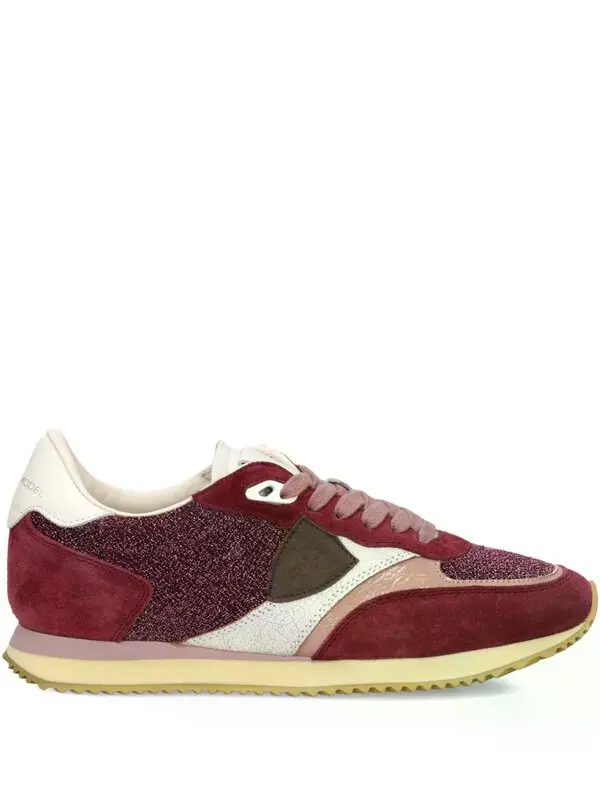 Philippe Model Blville Glitter Panel Sneakers