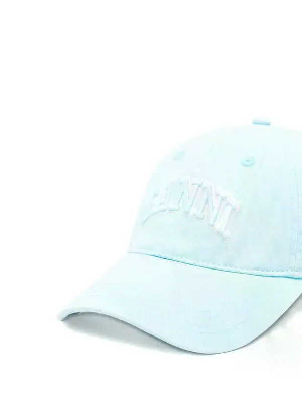 GANNI Logo-embroidered Cap - Blue