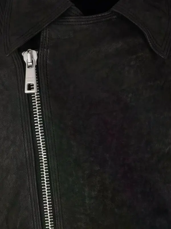 GIORGIO BRATO Zipped Leather Biker Jacket