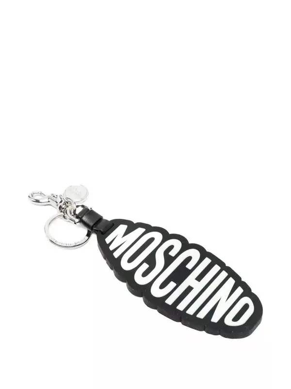 Moschino Logo-detail Keyring - Black