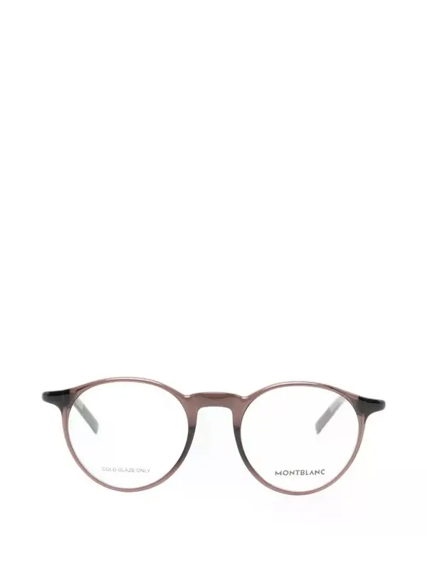 Montblanc Round-frame Glasses - Brown