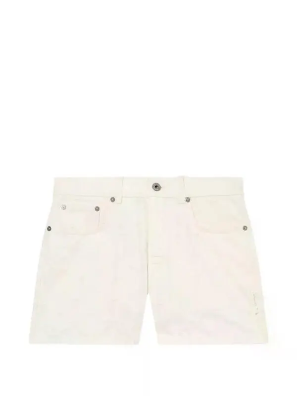 Off-White Star-jacquard Denim Shorts - White