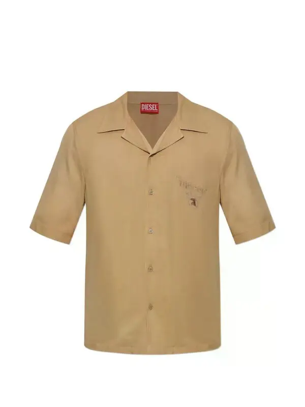 DIESEL® S-ketlir Embroidered Short-sleeve Shirt - Neutrals