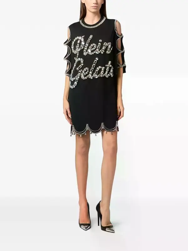 Philipp Plein Embellished Mini Dress