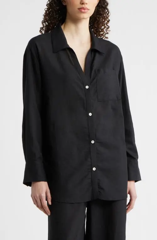Nordstrom Cover-up Shirt - Black