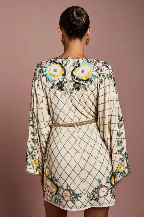 Coast Petite Embellished Wrap Mini Dress