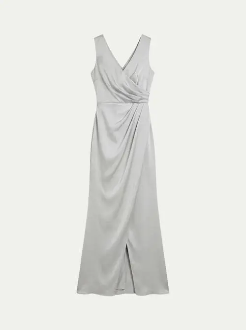 Coast Satin Bridesmaid Dress - Sage