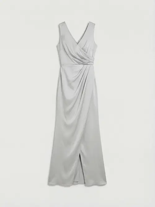 Coast Satin Bridesmaid Dress - Sage