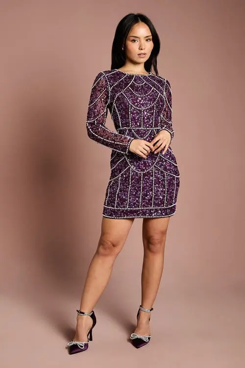 Coast Petite Embellished Mini Dress