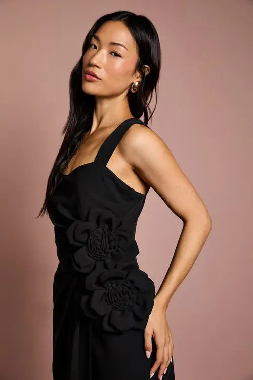 Coast Corsage Pleated Midi Dress