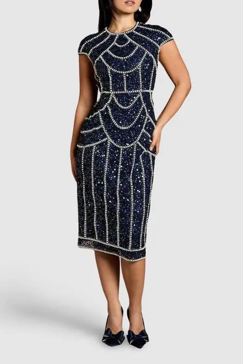 Coast Petite Embellished Midi Dress