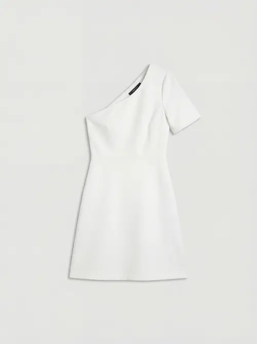 Coast One-shoulder Bridal Mini Dress With Bow