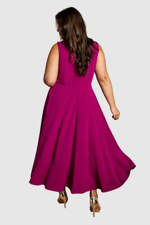 Coast Crepe Ruffle Midi Dress