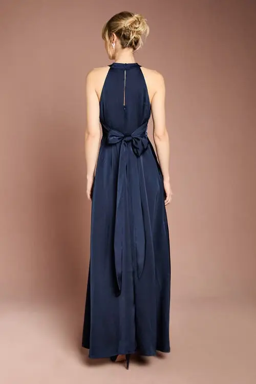 Coast Honoured Twist Halterneck Maxi Dress - Navy