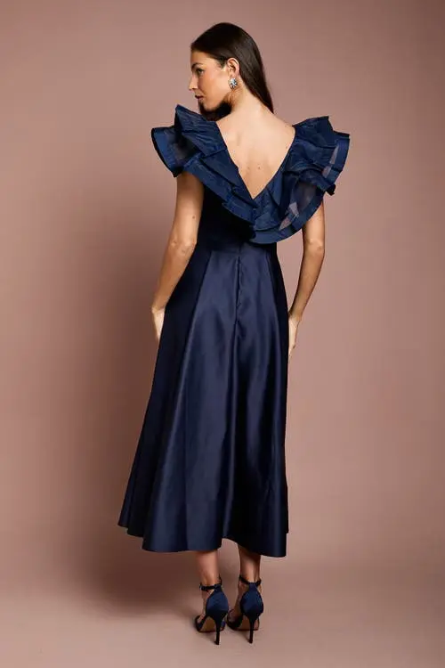 Coast Frill Shoulder Midi Dress