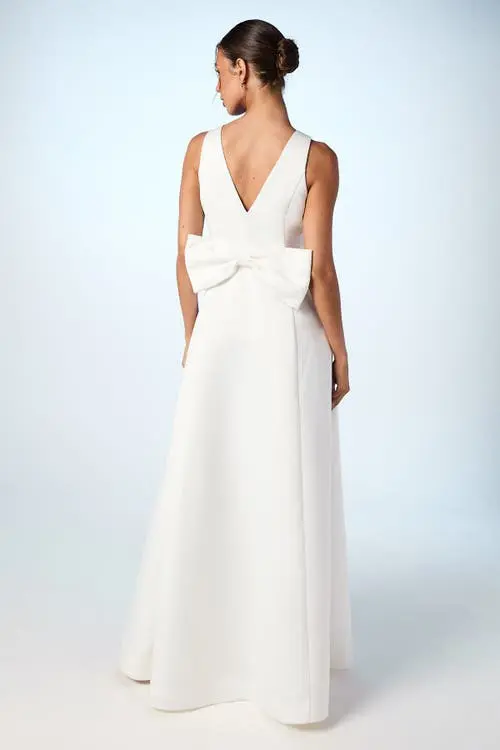 Coast Satin Plunge Maxi Wedding Dress