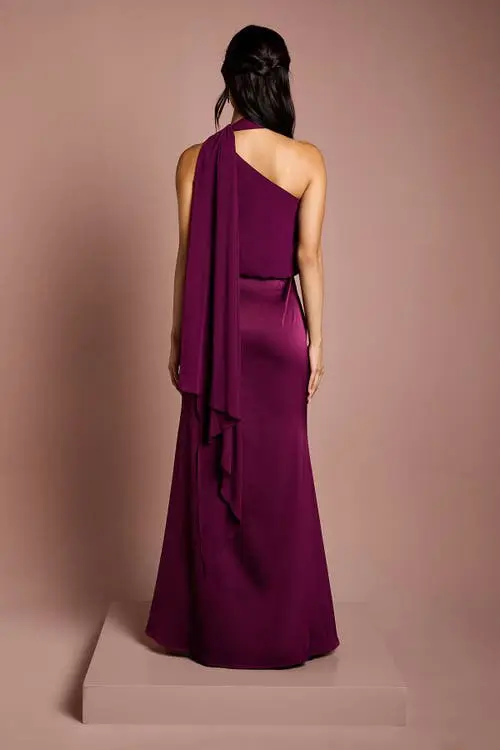 Coast One Shoulder Maxi Dress - Fig