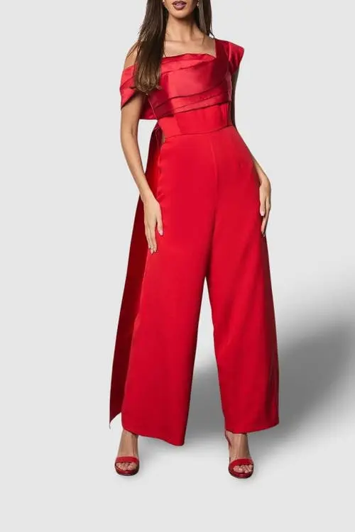 Coast Bardot Contrast Twill Jumpsuit