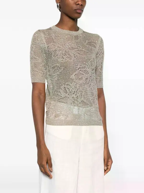 Fabiana Filippi Open-knit T-shirt