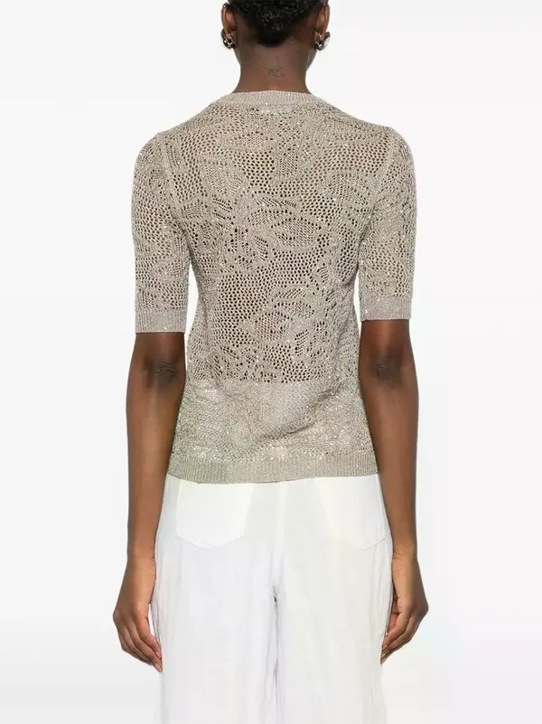 Fabiana Filippi Open-knit T-shirt